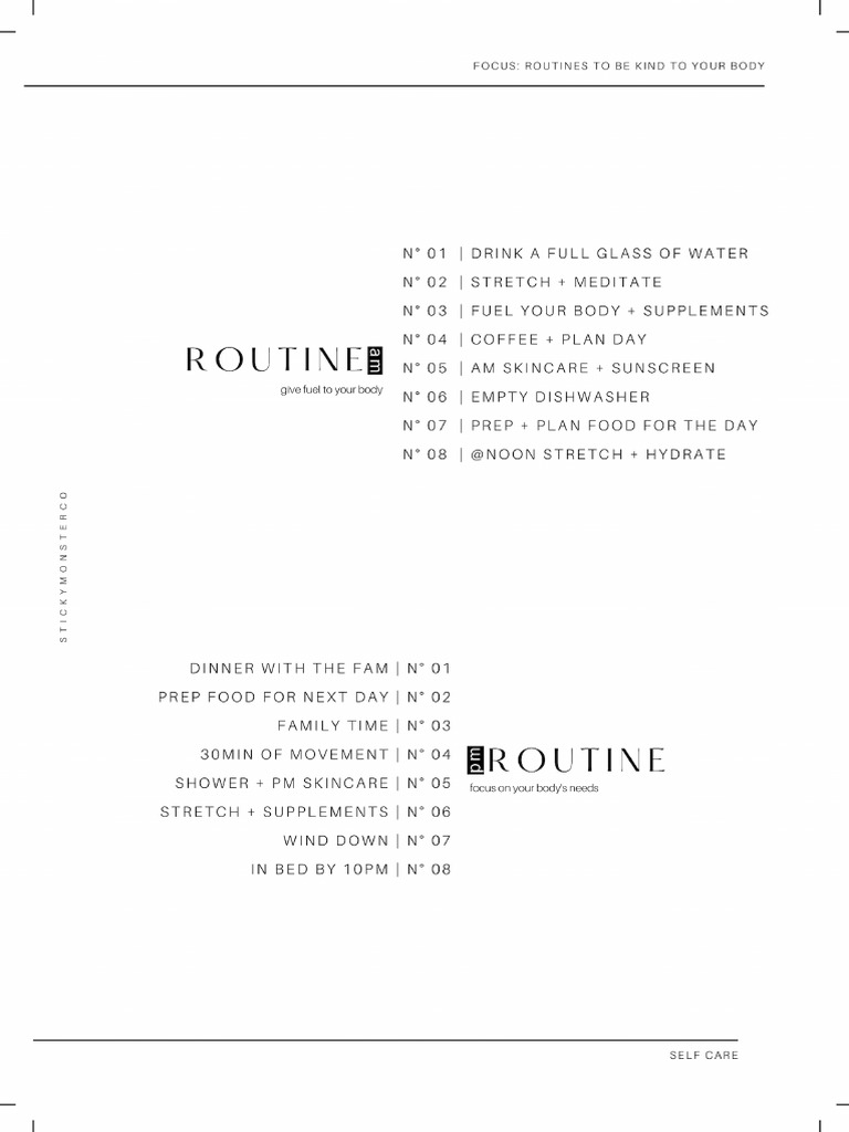 AM PM Routine A5 | PDF