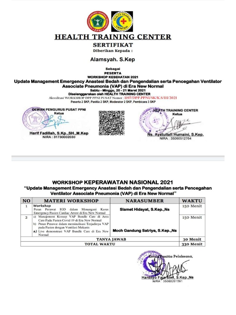 Sertifikat Workshop 2021 PDF | PDF