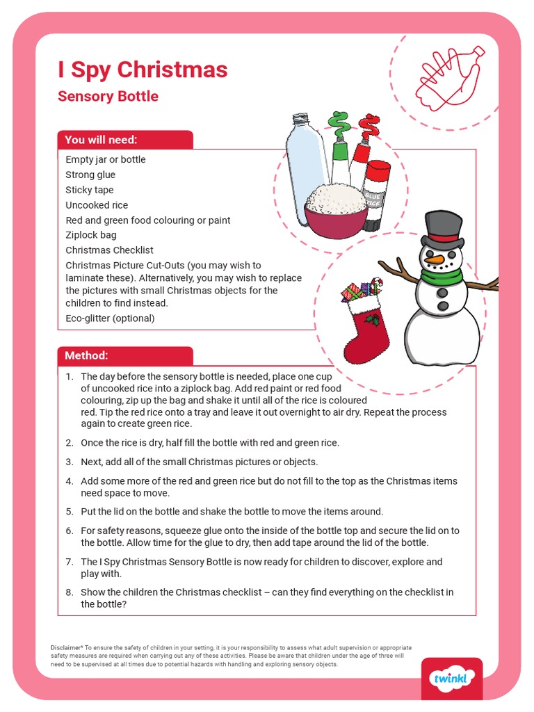 I Spy Christmas Sensory Bottle | PDF