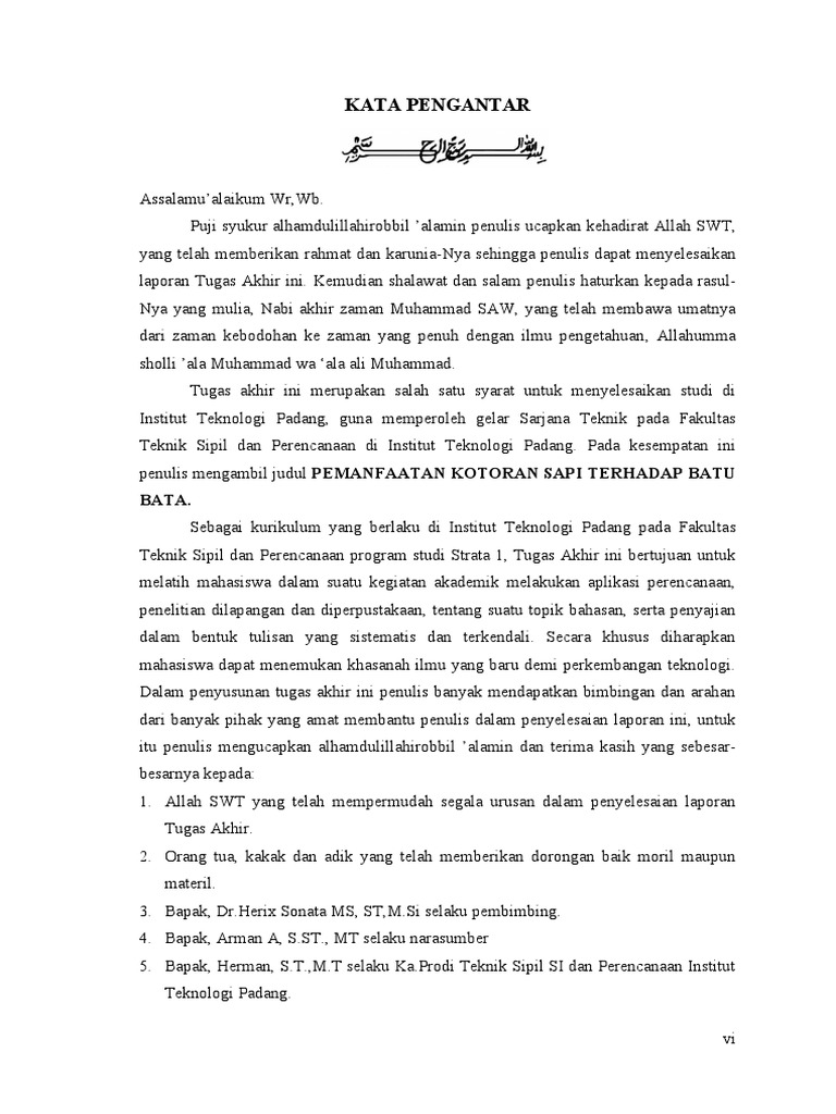 Kata Pengantar: Bata | PDF