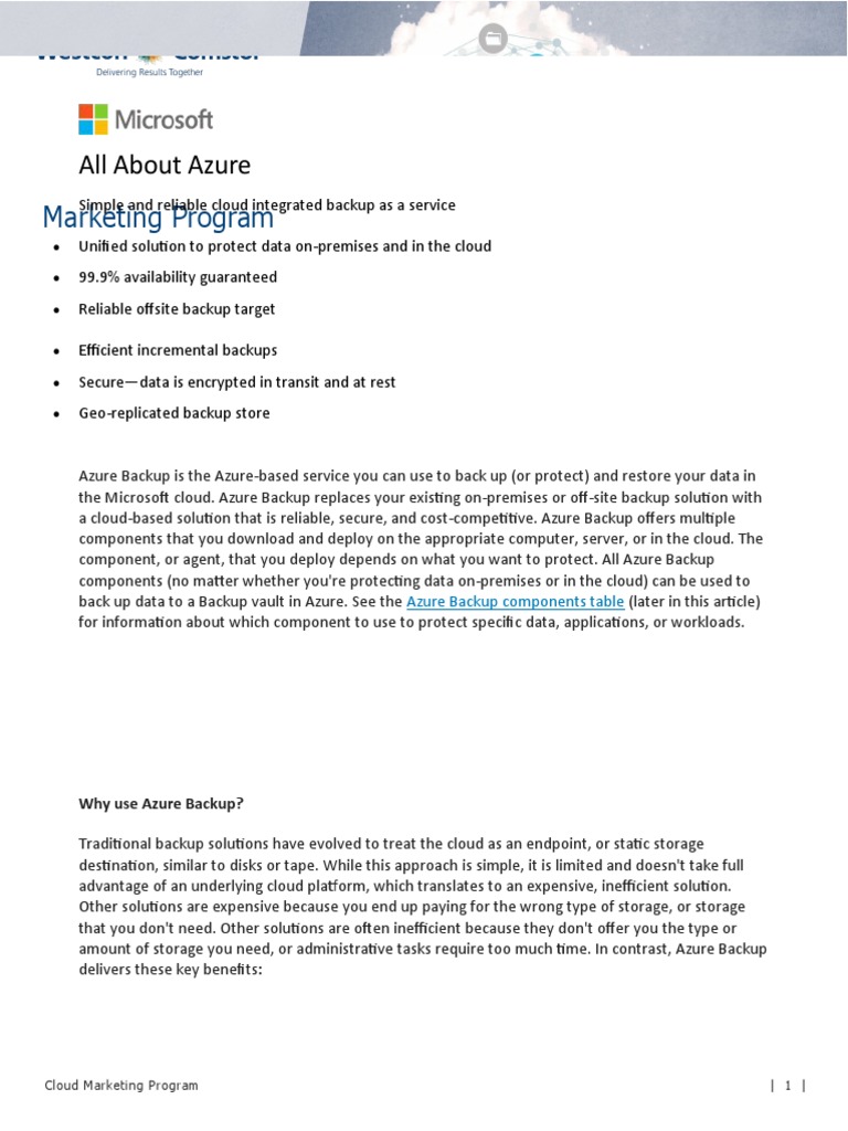 All About Microsoft Azure | PDF | Backup | Microsoft Azure
