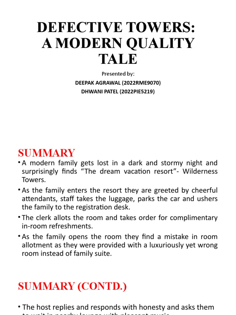 Defective Towers Final | PDF | Business