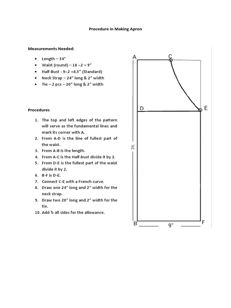 Procedure in Making Apron | PDF | Teaching Methods & Materials | Technology & Engineering