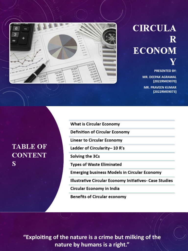 Circular Economy Presentation 2022-11-14 | PDF | Recycling | Waste