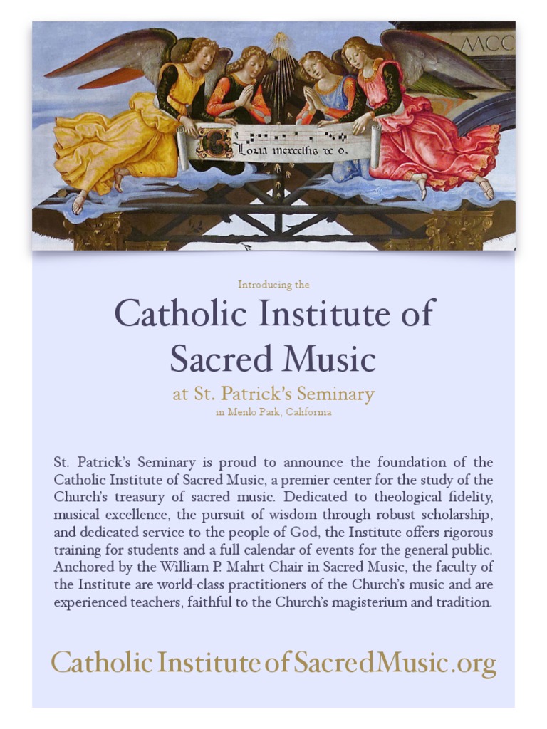 CISM Intro Flyer | PDF | Church Music | Gregorian Chant