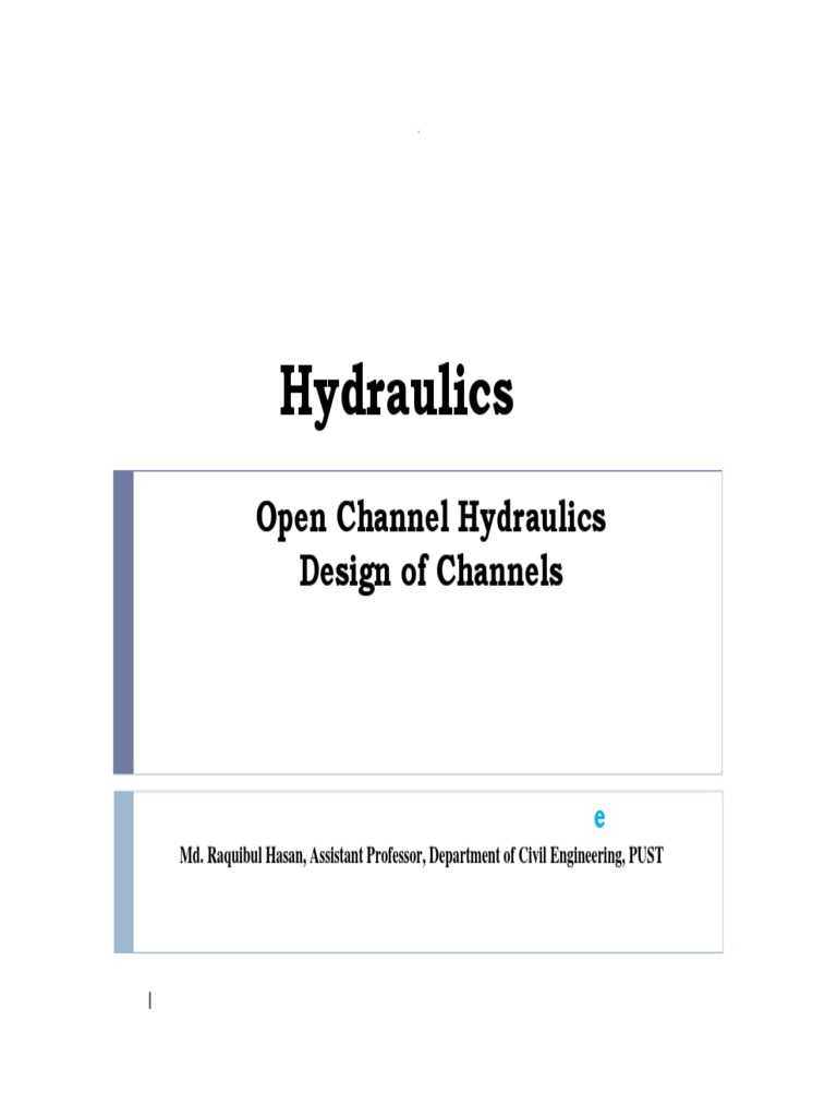 Open Channel Design Guide | PDF | Continuum Mechanics | Physical Sciences