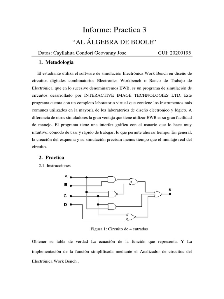 Informe Practica 3 Resuelto | PDF | Puerta lógica | Electrónica