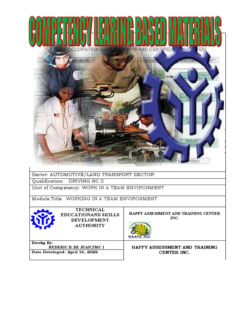 Sector: Qualification: Unit of Competency: Participate in Workplace ...