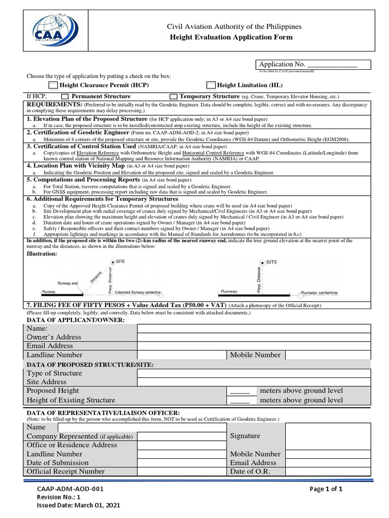 CAAP Height Clearance Application Guide | PDF | Geodesy | Geographic ...
