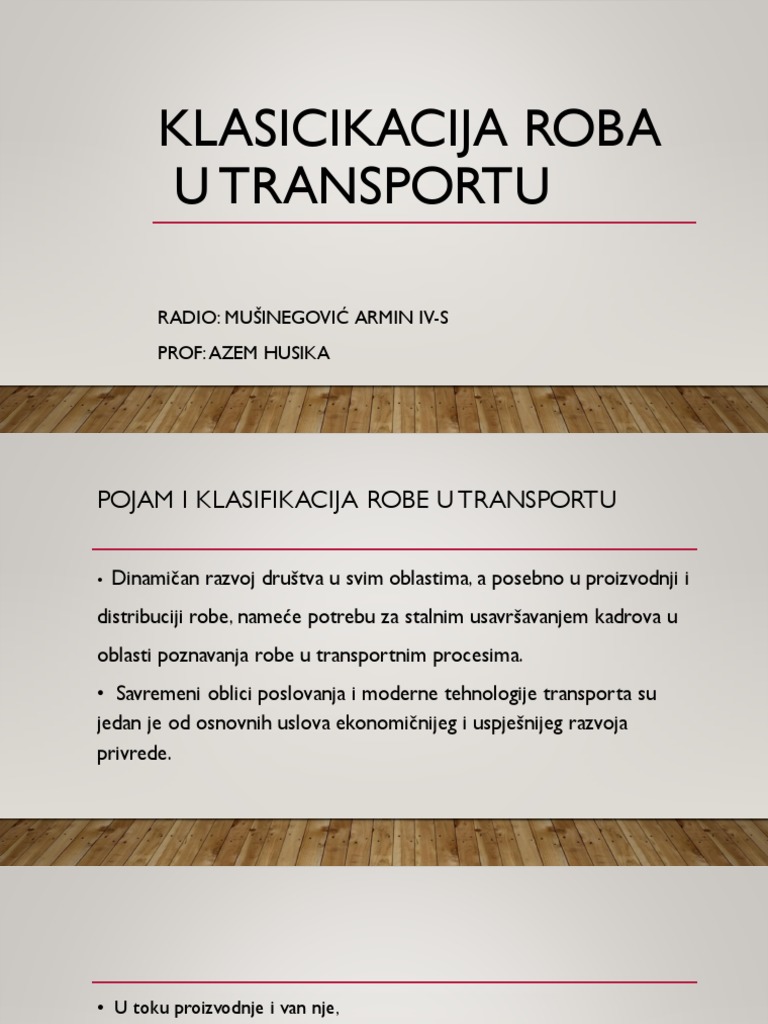 Klasicikacija Roba U Transportu | PDF