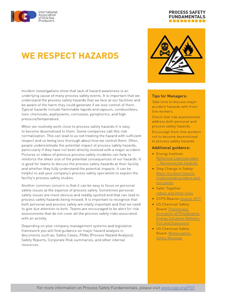 Process Safety Fundamentals | PDF | Hazards | Risk