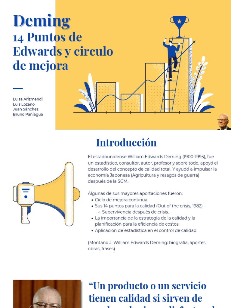 14 Puntos de Edwards Deming | PDF | Calidad (comercial)