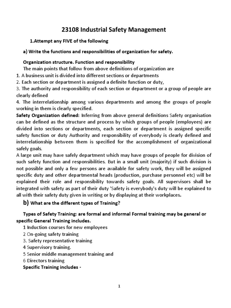 Industrial Safty Management | PDF | Occupational Safety And Health | Motivation