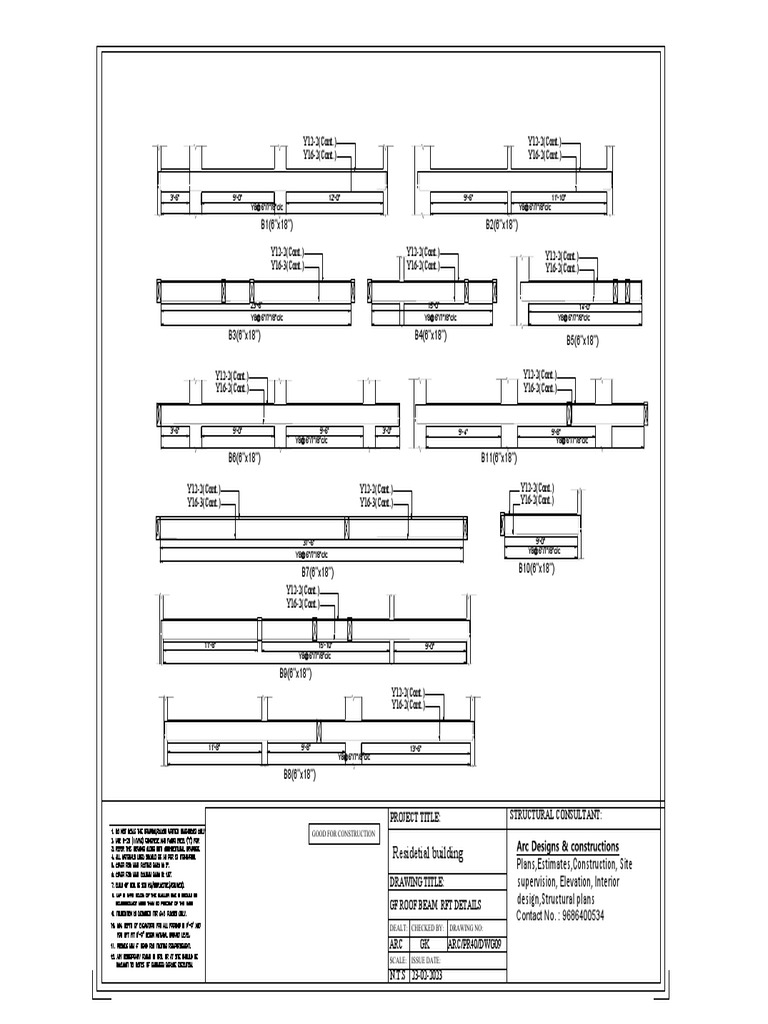 GF Roof Beam RFT | PDF
