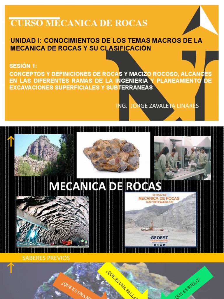 Introducción a la Mecánica de Rocas: Conceptos Fundamentales y Clasificación Básica de Rocas ...