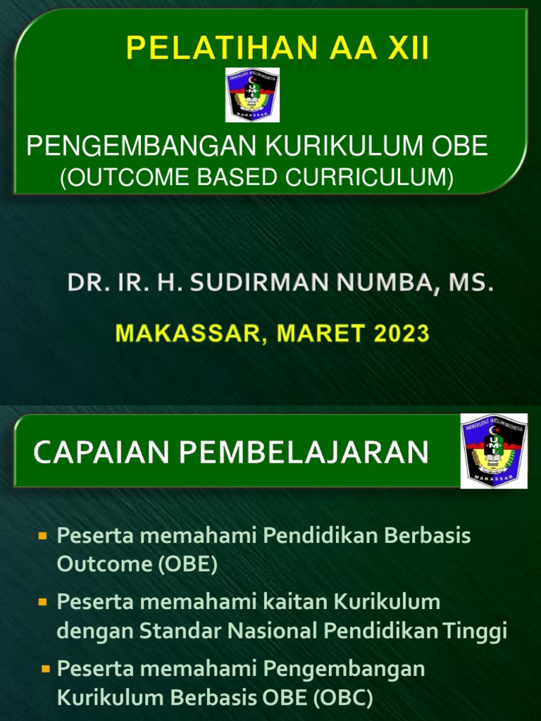 Pengembangan Kurikulum OBE | PDF