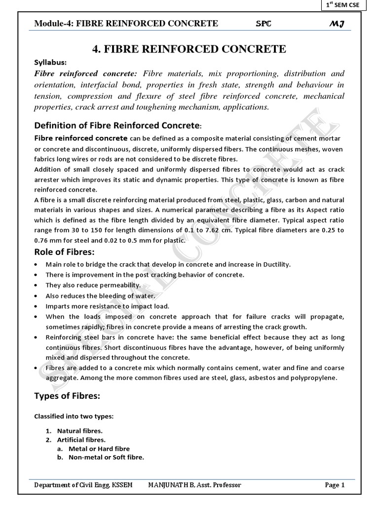 SPC Module 4 Notes PDF | Download Free PDF | Concrete | Fracture
