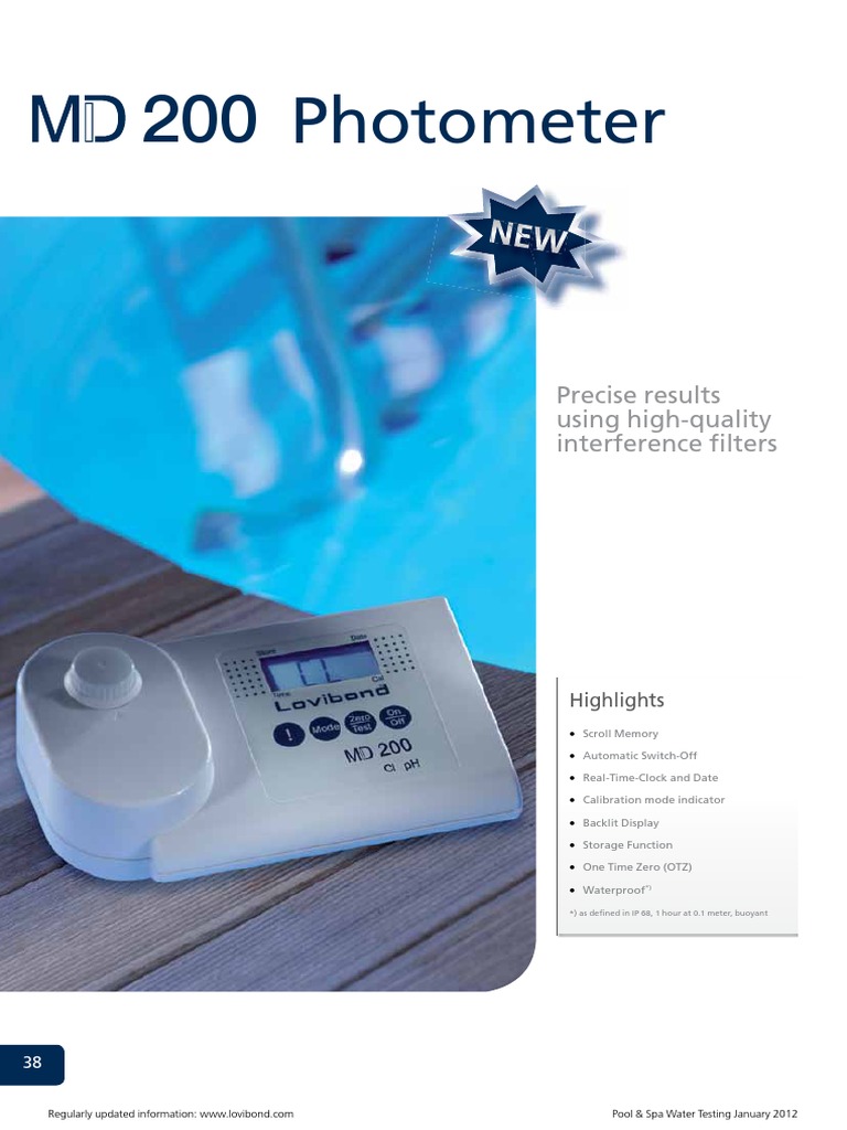 Pool Masters Digital Test Kit Cat MD 200 | PDF | Chlorine | Magnesium