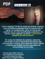 Bosquejo Hebreos Capitulo 13 | PDF | Amor | Oración