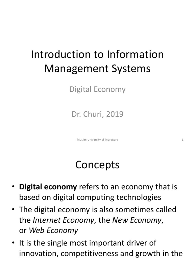 Lec 2 - Digital Economy | PDF | Information Technology | Economies