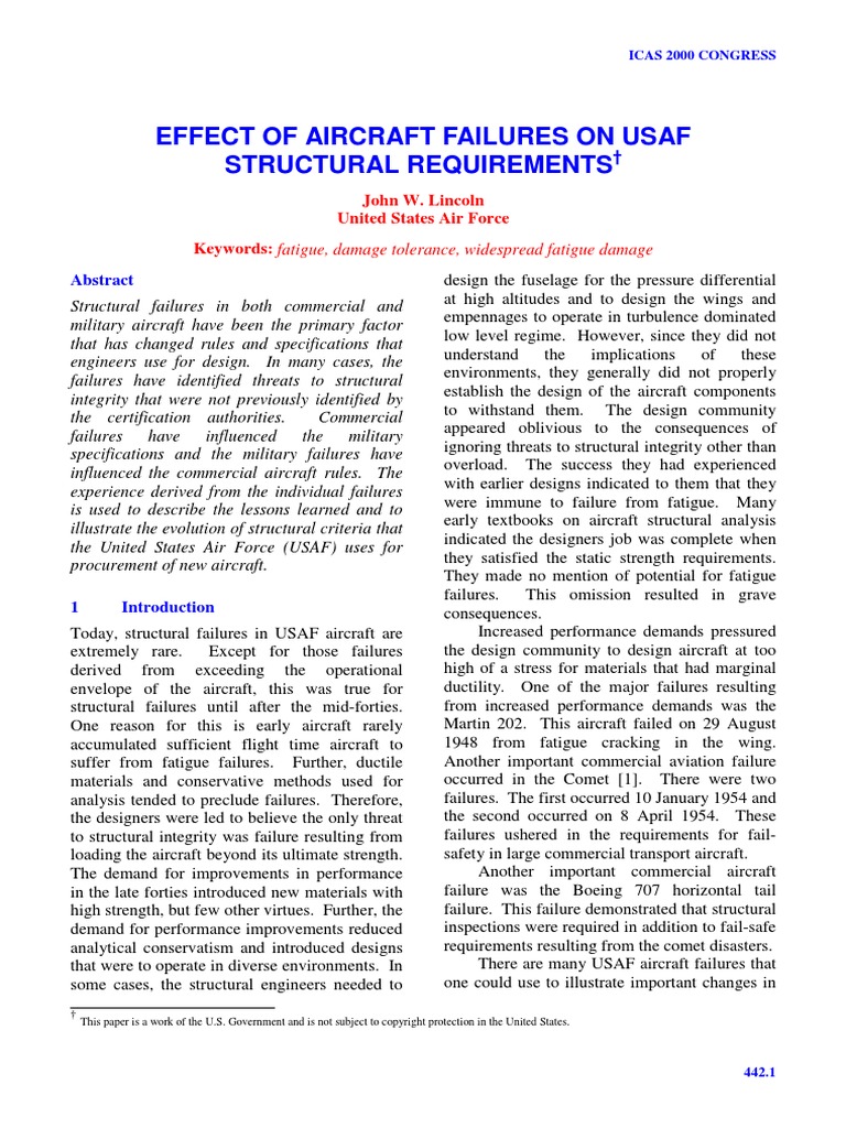 Usaf Fatigue History | PDF | Fracture | Reliability Engineering