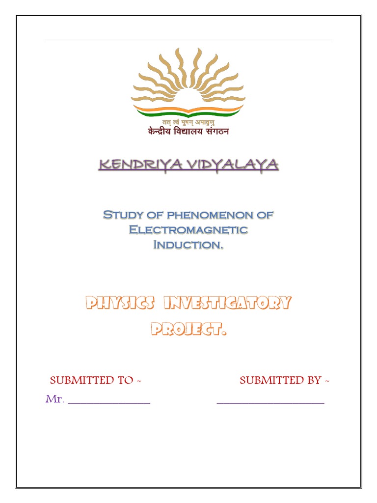 Physics Project File | PDF | Electromagnetic Induction | Theoretical Physics