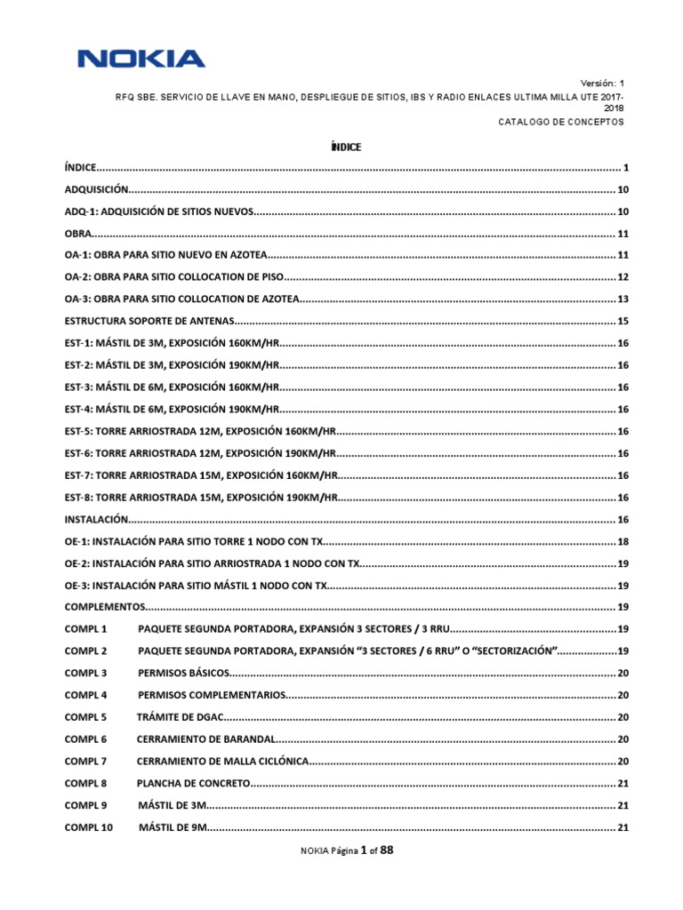 Catalogo de Concepto - SBE 2017 2018 | PDF | Antena (Radio) | Fibra óptica