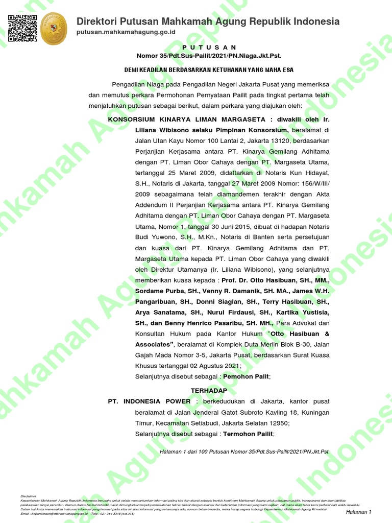 Putusan 35 PDT - Sus-Pailit 2021 PN - Niaga.jkt - PST 20230208140238 ...
