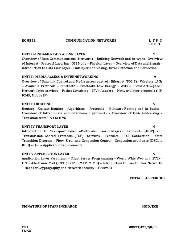 Communication Networks Lesson Plan | PDF | Computer Network | Internet ...