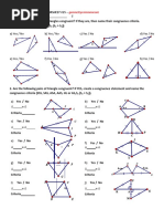 Congruent Triangles Worksheet Grade 7 | PDF