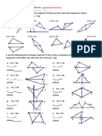 Congruent Triangles Word Problems Worksheet | PDF