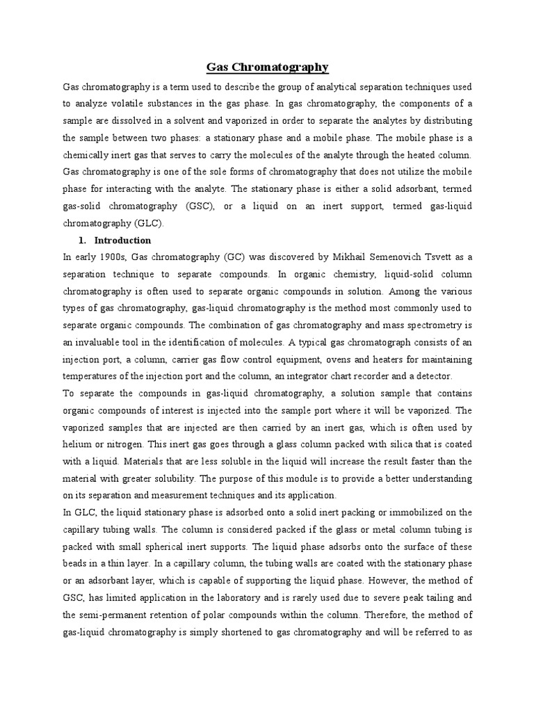 GC PDF | PDF | Gas Chromatography | Mass Spectrometry