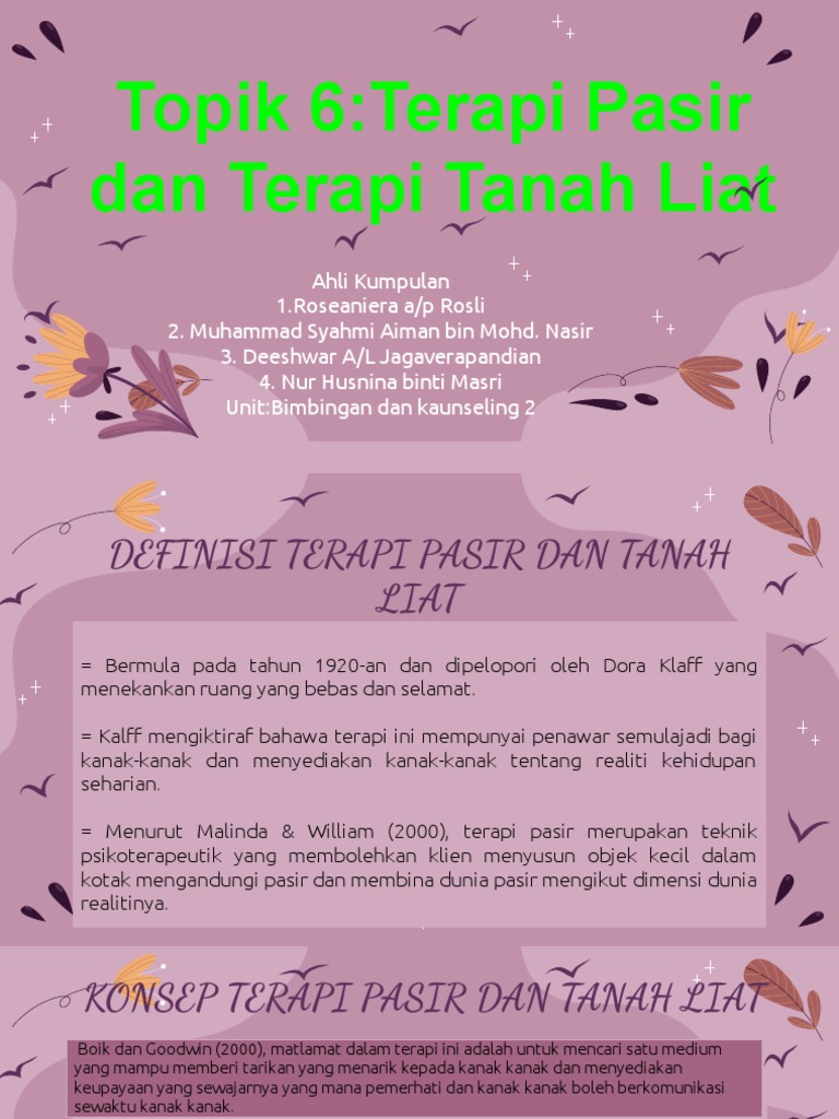 TOPIK 6 - Terapi Pasir & Terapi Tanah Liat | PDF