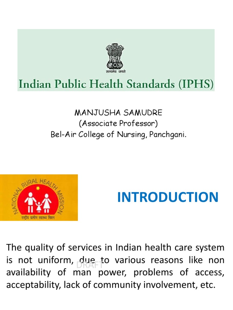 Indian Public Health Standards Overview | PDF | Hospital | Doctor Of ...