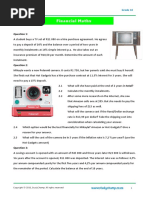Worksheet 7 Finance Interest Banking and Inflation Grade 11 Math ...