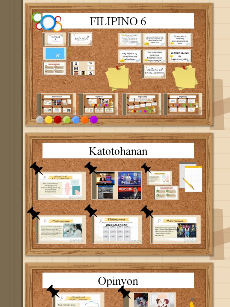 Filipino 6 - Opinyon at Katotohanan | PDF
