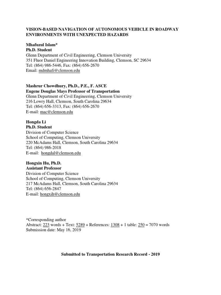 Vision-Based Navigation of Autonomous Vehicle in Roadway | PDF | Image ... Vision-Based Navigation of Autonomous Vehicle in Roadway | PDF | Image ...