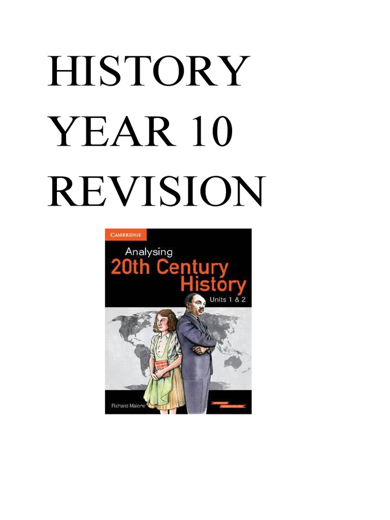 Year 10 History Exam Revision Guide | PDF | Nazi Germany | Gestapo