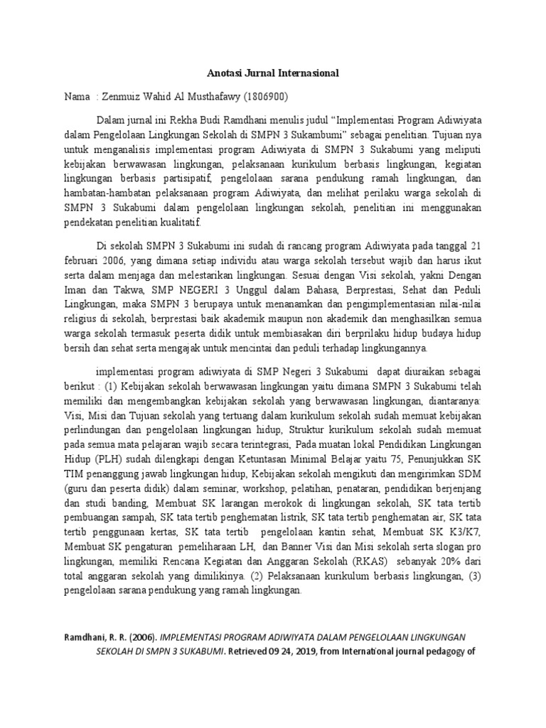 Anotasi Jurnal Internasional | PDF
