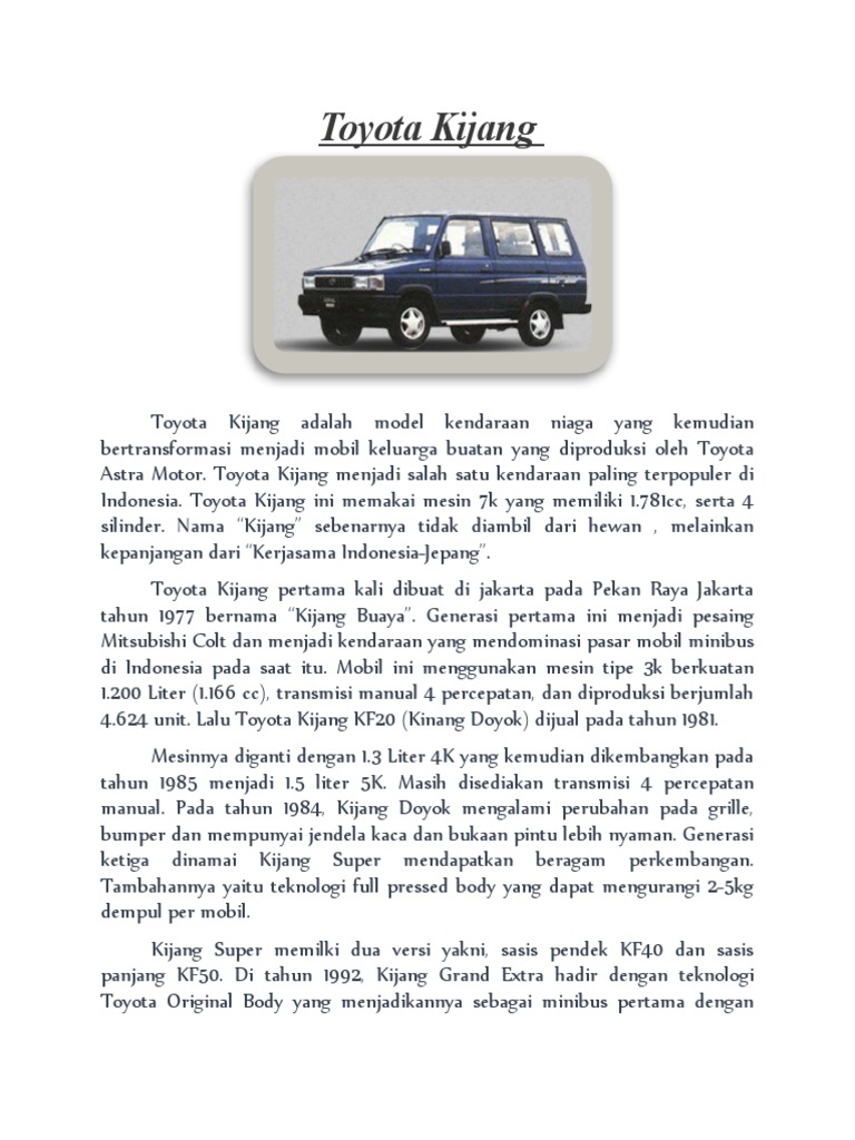 Teks LHO Toyota Kijang | PDF