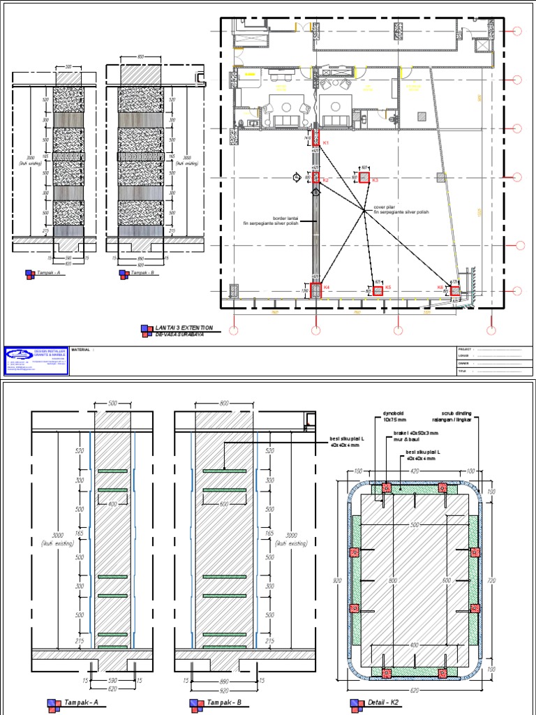 Pilar Lantai 3 de Vasa Extention | PDF