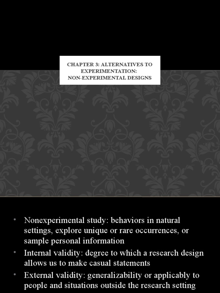 Non-Experimental Research Designs | PDF | Qualitative Research | Experience