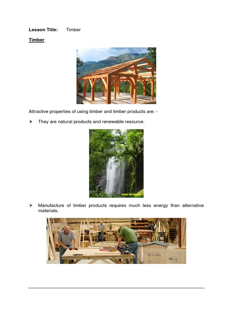 Understanding the Properties, Uses, and Preservation of Timber | PDF ...