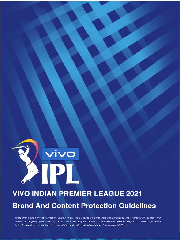 IPL 2021 Brand Content Protection Guidelines | PDF | Intellectual ...