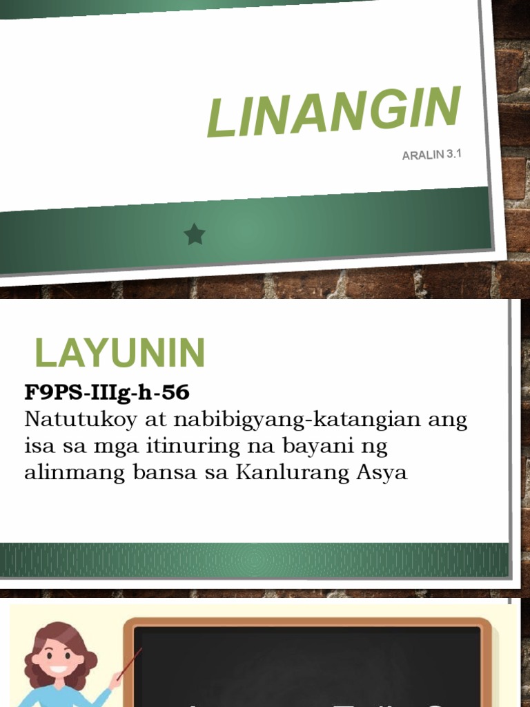 Aralin 3.1 Linangin | PDF