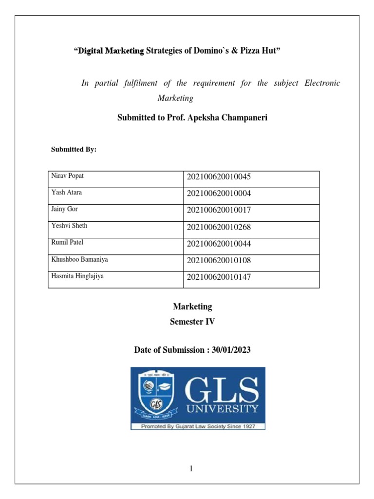 Em Final Report Pdf Download Free Pdf Business Marketing