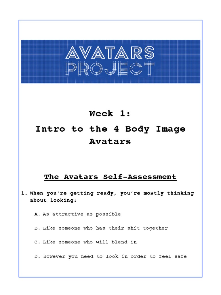 Avatar Worksheet 1 | Download Free PDF | Feeling | Disciplines