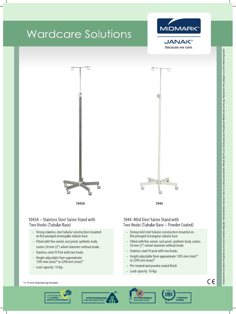 1043B, 1044A, 1043A, 1044 Mobile IV Stand | PDF
