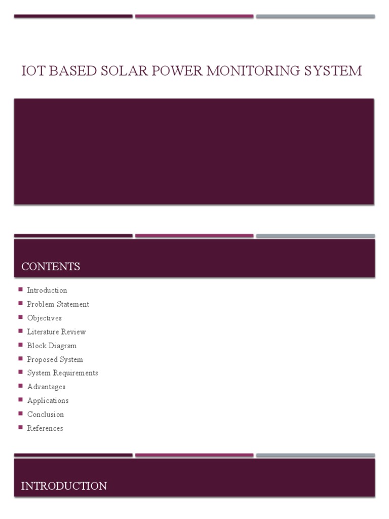 IoTBased Solar Power Monitoring | PDF | Solar Panel | Solar Power