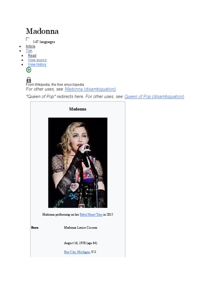 Madonna | PDF | Works